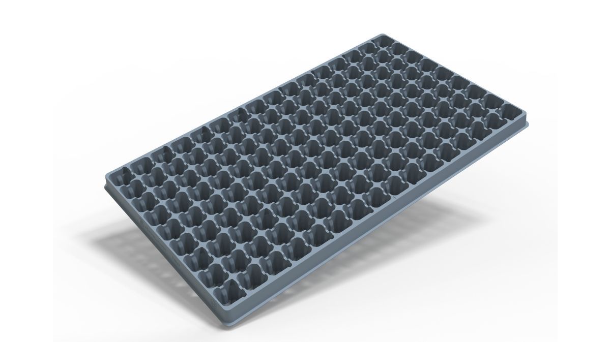 Pöppelmann TEKU®: Recyclingfähige Jungpflanzenpaletten in Circular grau ...