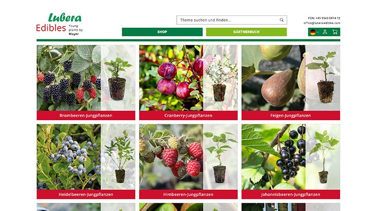 Lubera Edibles: BtoB-online-Shop - live zur IPM 2023 | Gabot.de