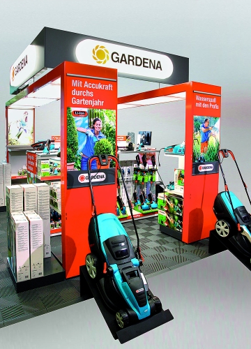 GARDENA Shop in Shop: Exklusive Warenpräsentation | Gabot.de